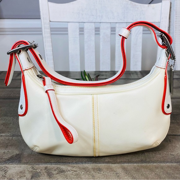 Coach | Bags | Coach J3k667 Hobo Shoulder Bag Pochette White Red ...